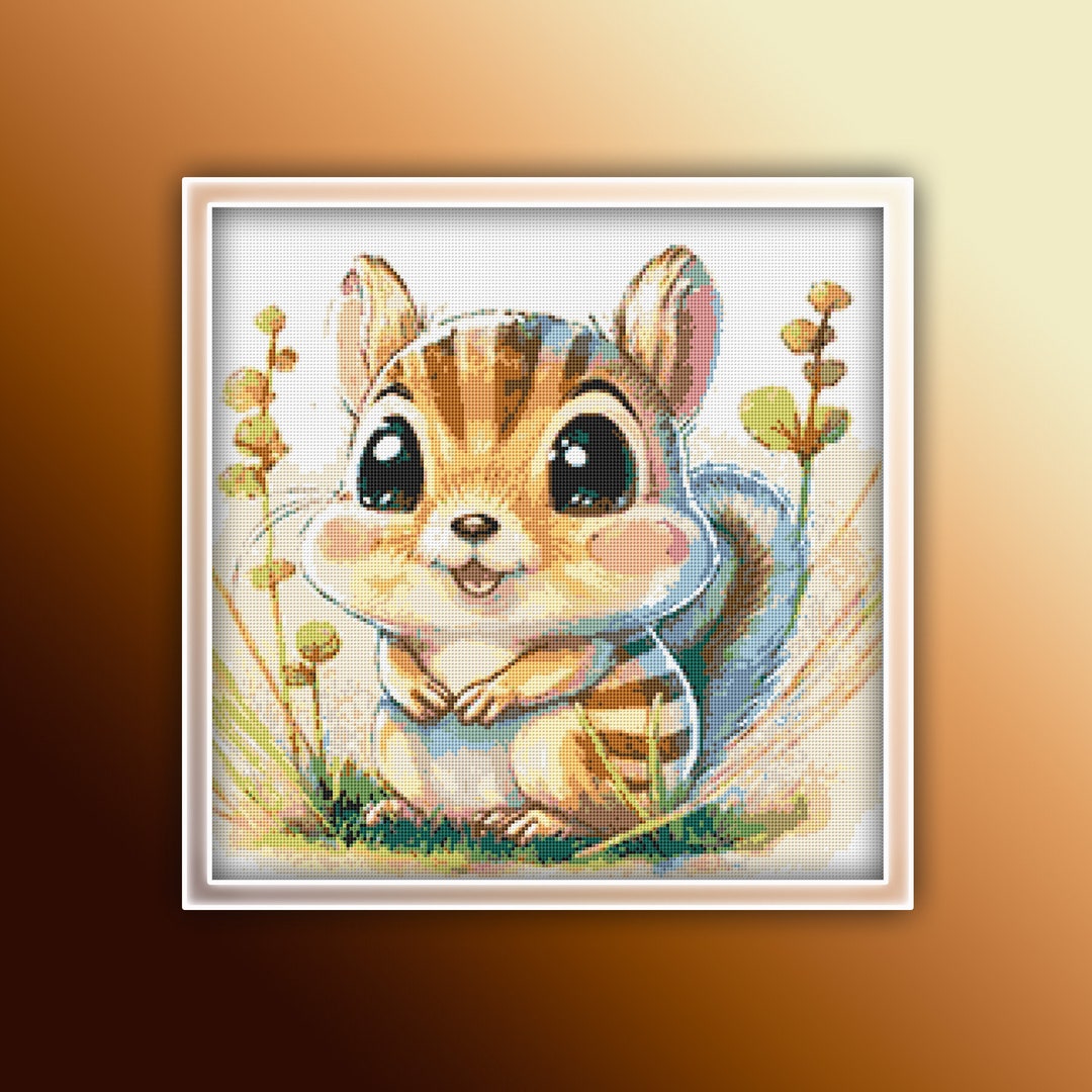 Chipmunk Cross Stitch Pattern 4 Instant PDF Download - Chipmunk ...