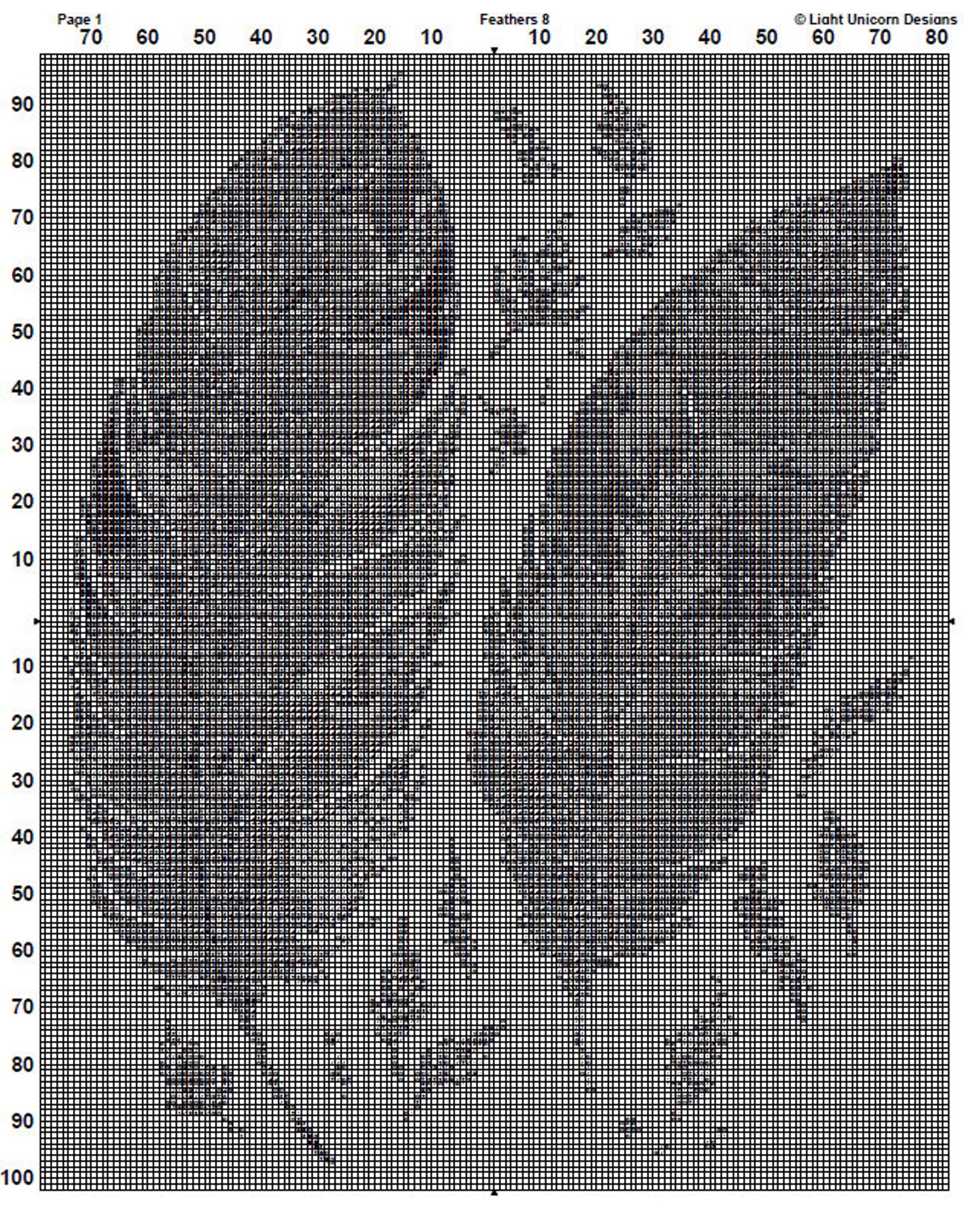 Feathers Cross Stitch Pattern 8 Instant PDF Download- Purple Feather ...