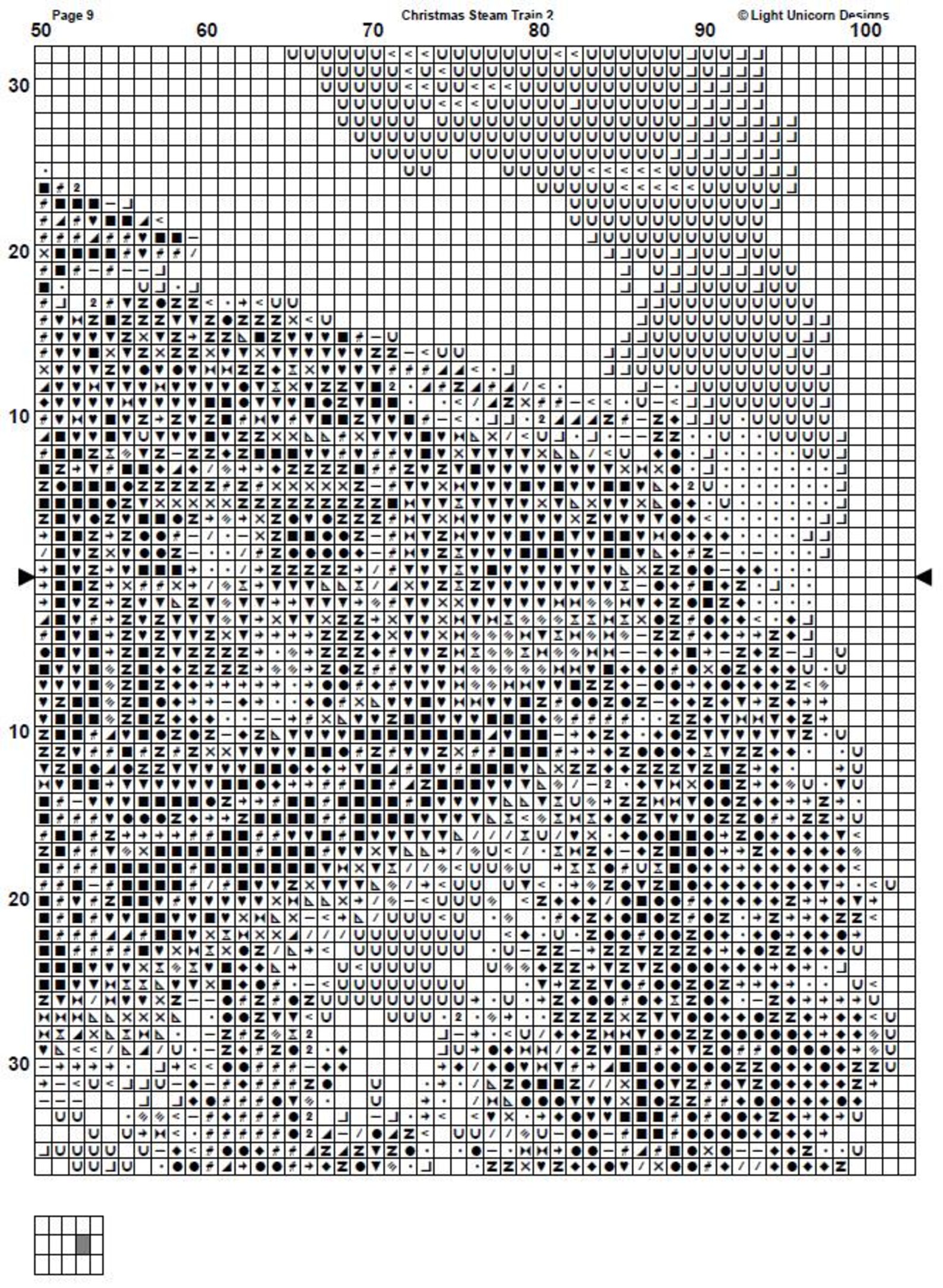 Christmas Steam Train Cross Stitch Pattern 2 Instant PDF Download ...