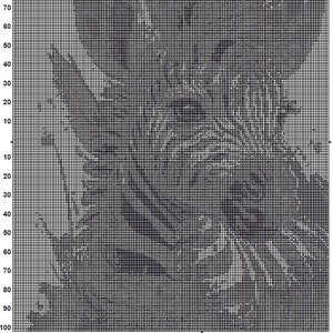 Zebra Cross Stitch Pattern 16 Instant PDF Download - Zebra Watercolor ...
