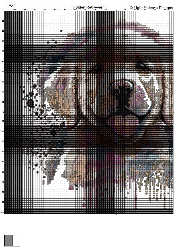 Golden Retriever Cross Stitch Pattern 8 Instant PDF Download - Golden ...