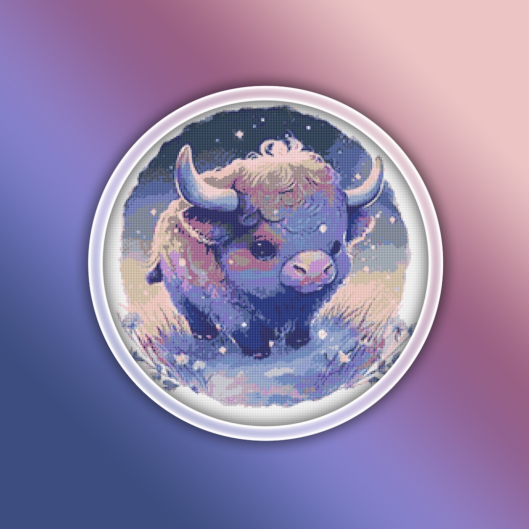 Buffalo Cross Stitch Pattern 3 Instant PDF Download - Watercolor Cross ...