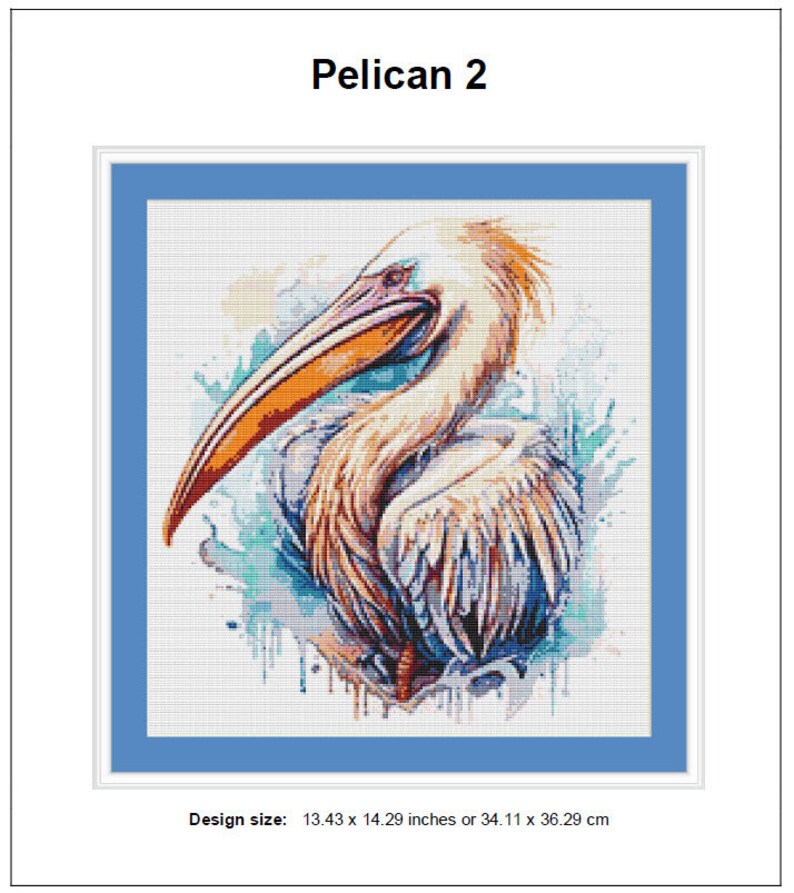 Pelican Cross Stitch Pattern 2 Instant Pdf Download Pelican