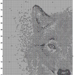 Wolf Cross Stitch Pattern 1 Instant PDF Download - Wolf Watercolor ...