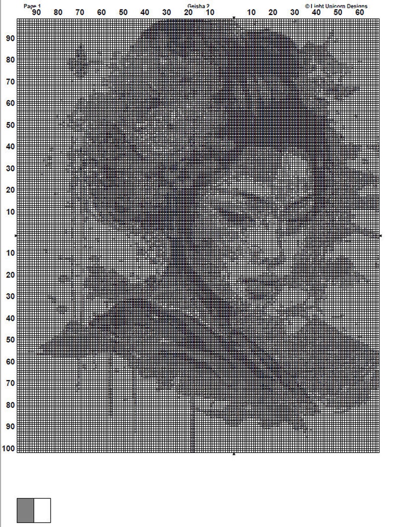 Geisha Cross Stitch Pattern 2 Instant PDF Download - Japanese Woman ...