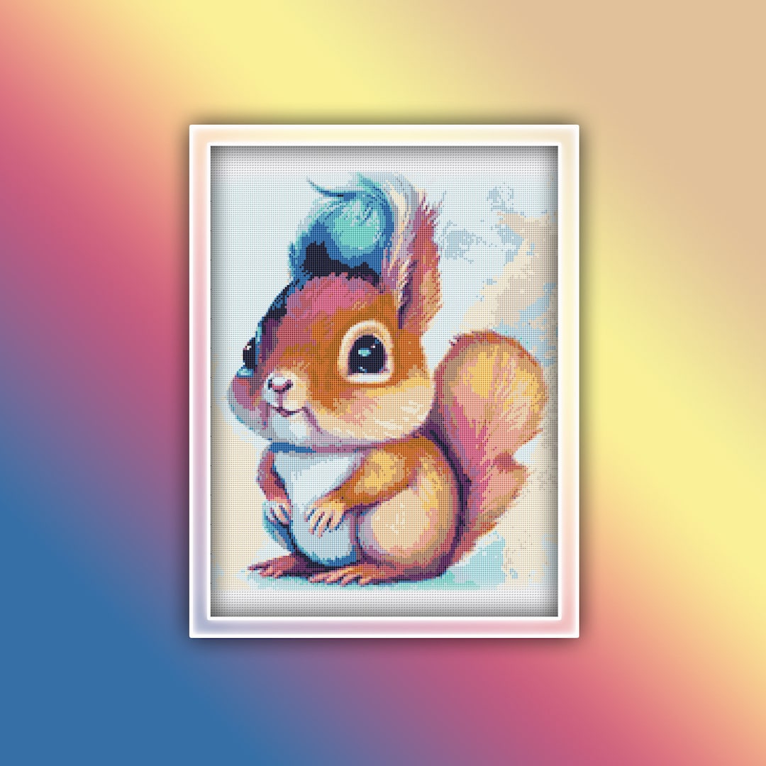Squirrel Cross Stitch Pattern 7 Instant PDF Download - Squirrel ...