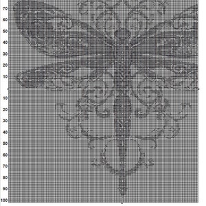 Decorative Dragonfly Cross Stitch Pattern 1 Instant PDF Download ...