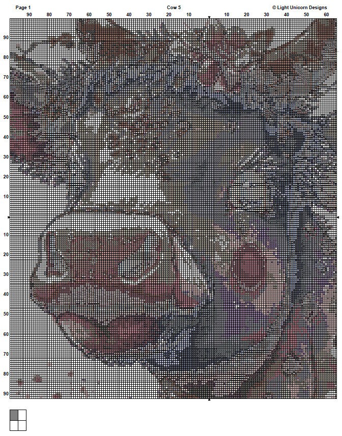 Cow Cross Stitch Pattern 5 Instant PDF Download Cow - Etsy