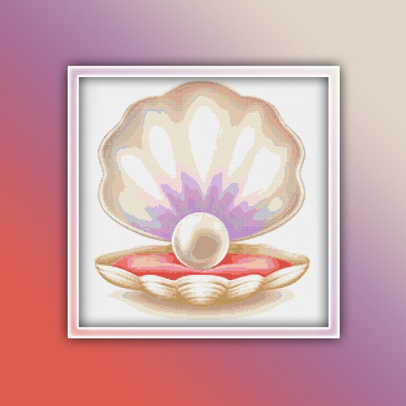 Pearl Cross Stitch Pattern 5 Instant PDF Download Oyster - Etsy