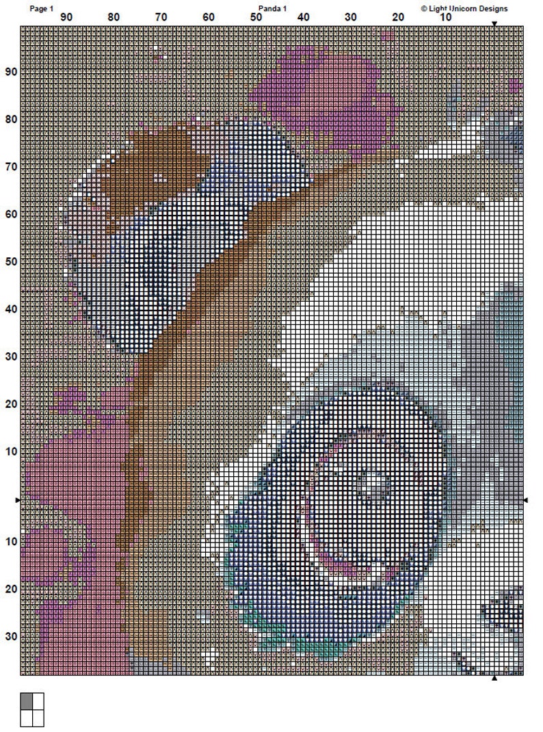 Panda Cross Stitch Pattern 1 Instant Download Instant PDF Download ...