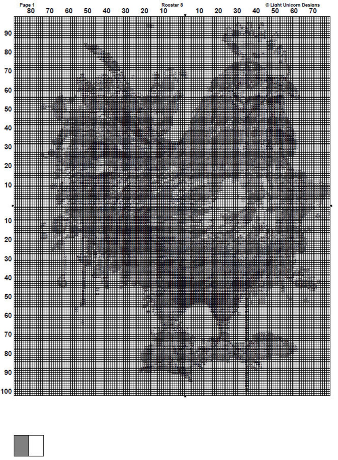 Rooster Cross Stitch Pattern 8 Instant PDF Download - Chicken ...