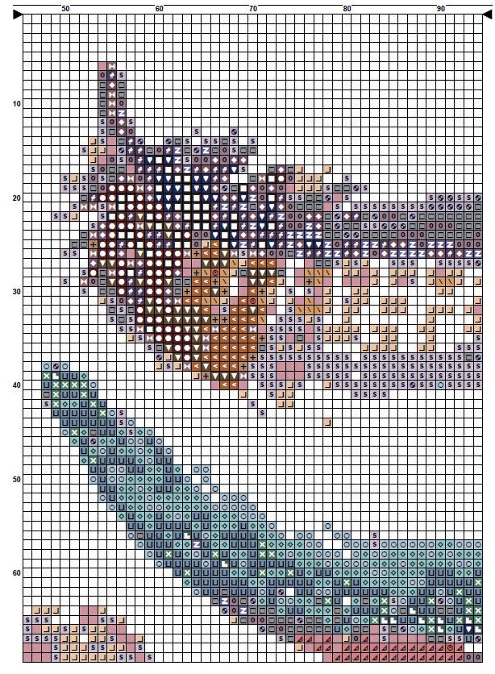 Feathers Cross Stitch Pattern 15 Instant PDF Download Feather - Etsy