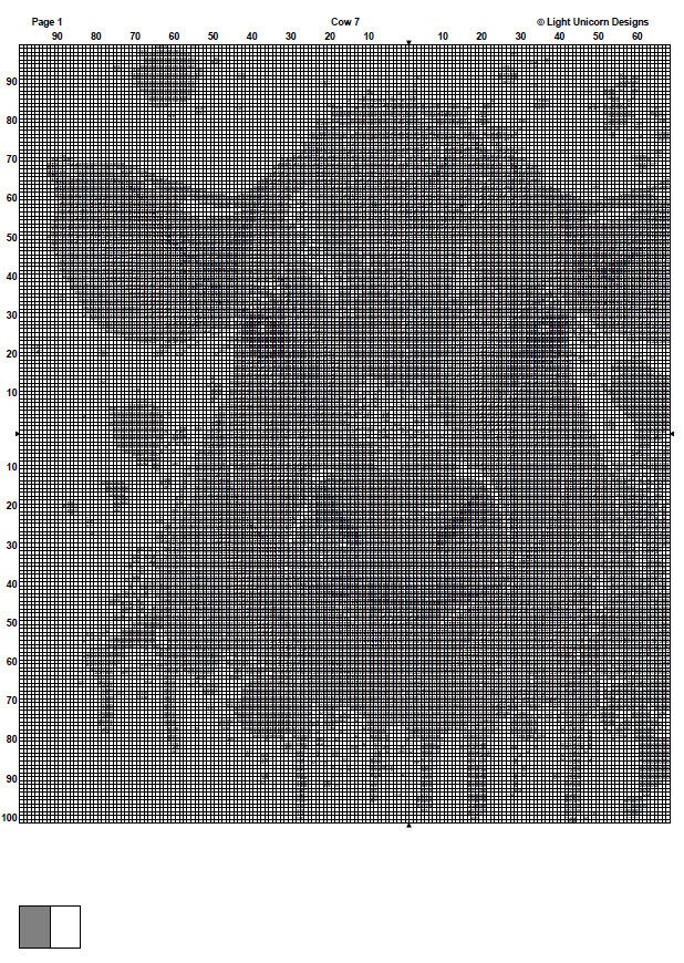 Cow Cross Stitch Pattern 7 Instant PDF Download - Cow Watercolor Cross ...