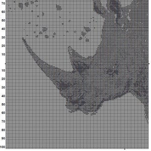 Rhino Cross Stitch Pattern 5 Instant PDF Download Rhinoceros - Etsy