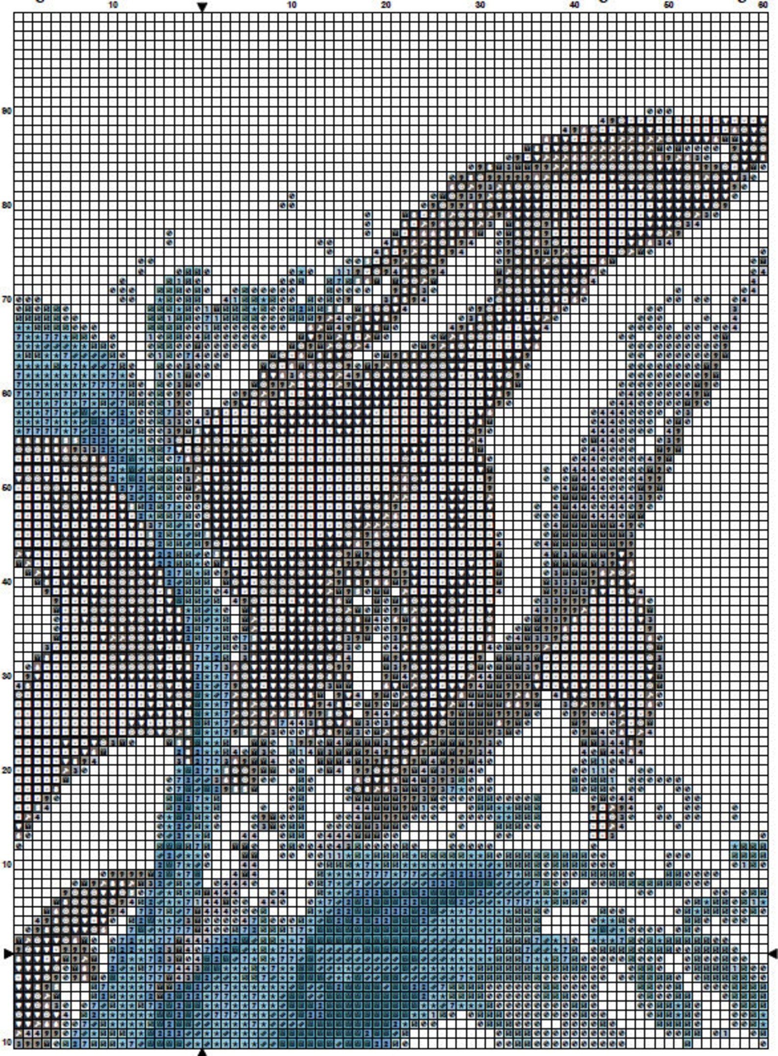 Orca Cross Stitch Pattern 1 Instant PDF Download Orca | Etsy