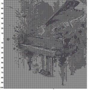 Piano Cross Stitch Pattern 3 Instant PDF Download - Music Watercolor ...
