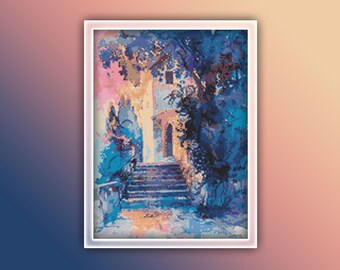 Village House With Stairs No.1 Cross Stitch Pattern / Instant PDF ...