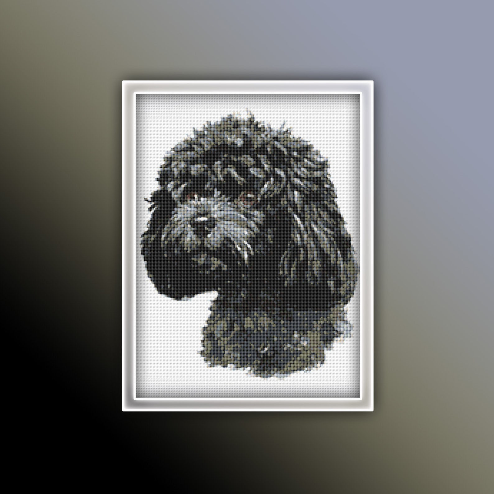 Black Poodle Cross Stitch Pattern Instant PDF Download Brown - Etsy