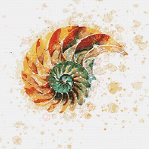 Sea Shell Cross Stitch Pattern 4 Instant PDF Download Sea | Etsy