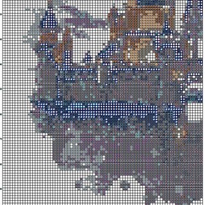 Castle Cross Stitch Pattern 1 Instant PDF Download Fairy - Etsy