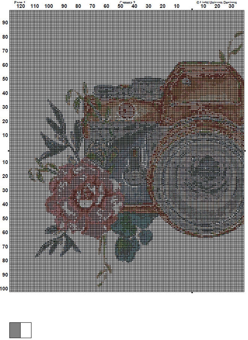 Camera Cross Stitch Pattern 2 Instant PDF Download - Camera Watercolor ...