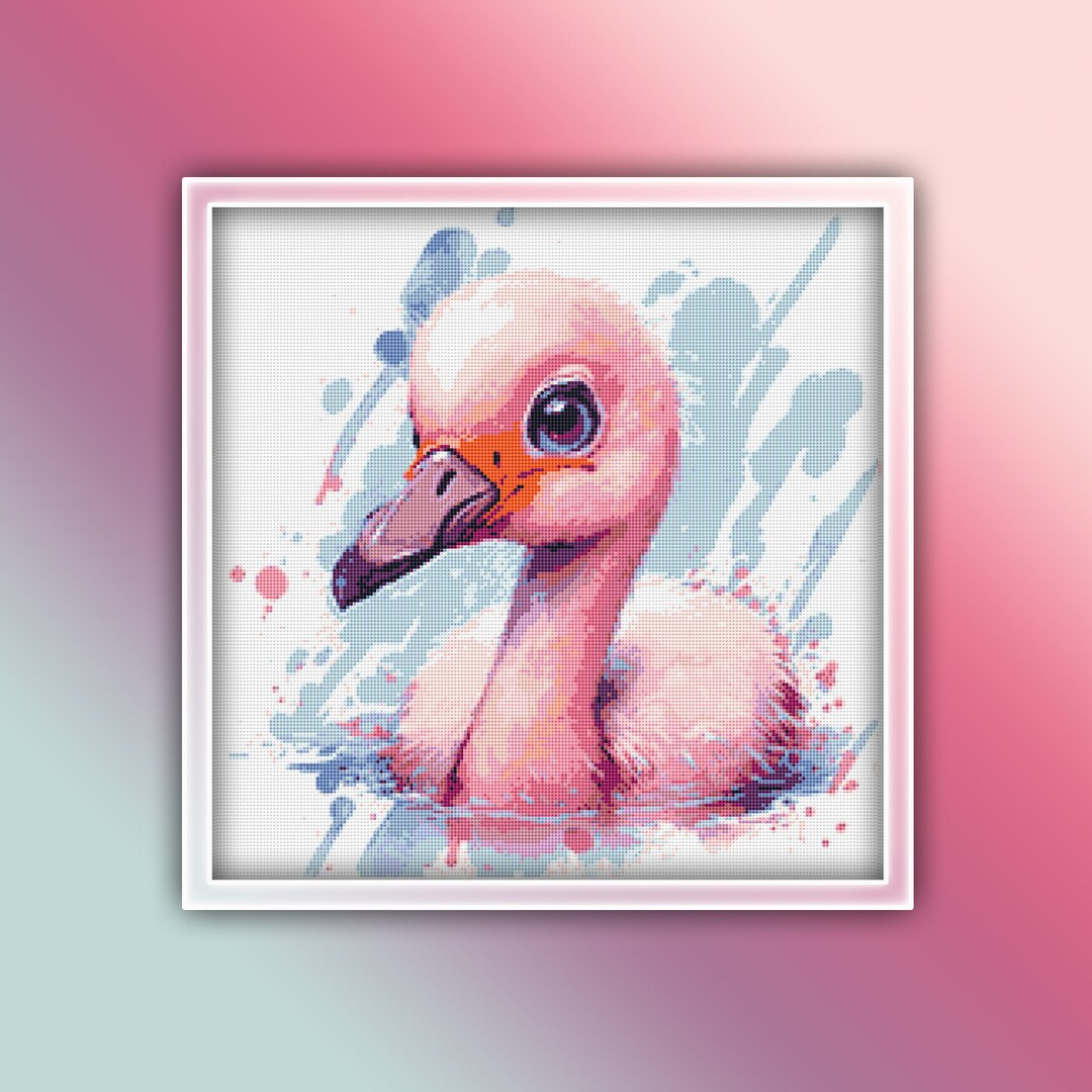 Flamingo Cross Stitch Pattern 7 Instant PDF Download - Flamingo ...
