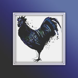 Ayam Cemani Chicken Cross Stitch Pattern 1 Instant PDF Download ...