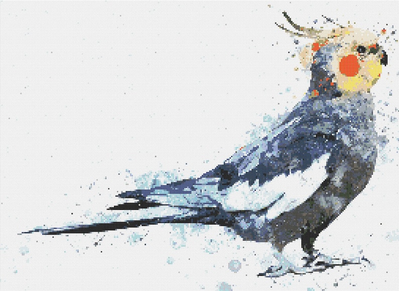 Cockatiel Parakeet Bird Cross Stitch Pattern Instant PDF - Etsy
