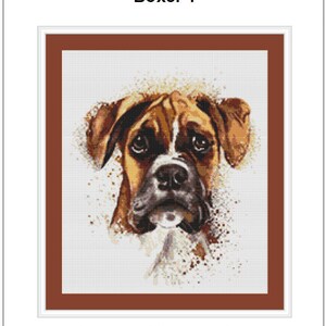 Boxer Cross Stitch Pattern 1 Instant PDF Download - Boxer Dog ...
