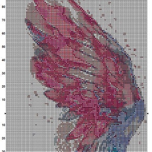 Angel Wings Cross Stitch Pattern 1 Instant PDF Download - Watercolor ...