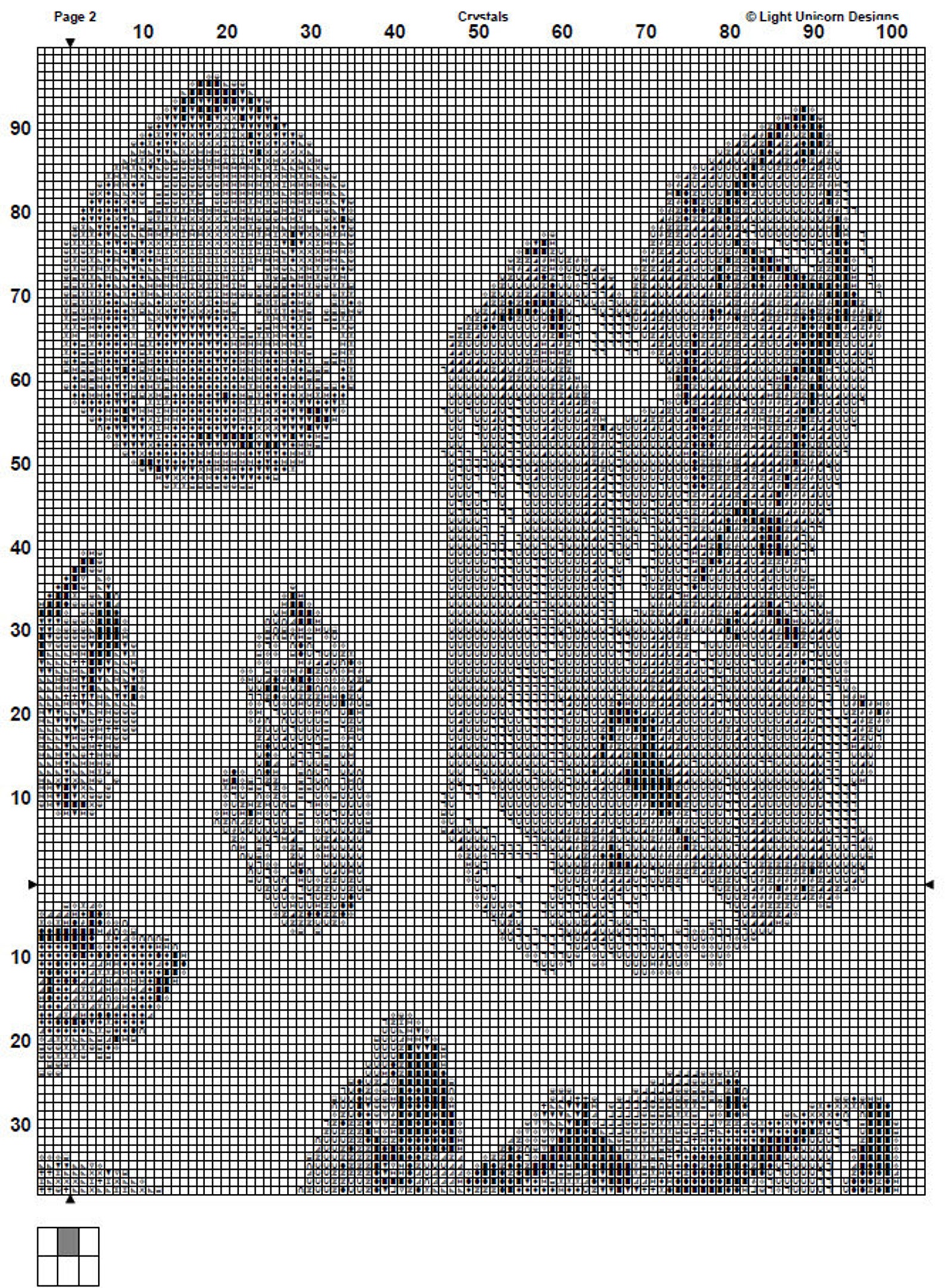 Crystals Cross Stitch Pattern 1 Instant PDF Download - Crystal ...