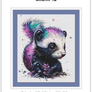 Skunk Cross Stitch Pattern 12 Instant Download Instant PDF Download ...
