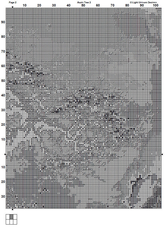 Asian Tree Cross Stitch Pattern 2 Instant PDF Download | Summer Tree ...