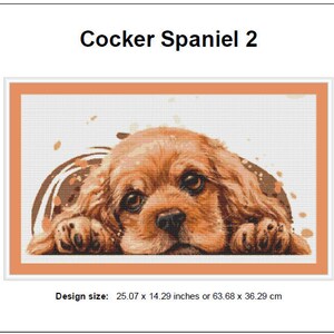Cocker Spaniel Cross Stitch Pattern 2 Instant PDF Download - Dog ...