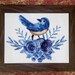 Blue Bird Cross Stitch Pattern Instant PDF Download Bird Watercolor ...