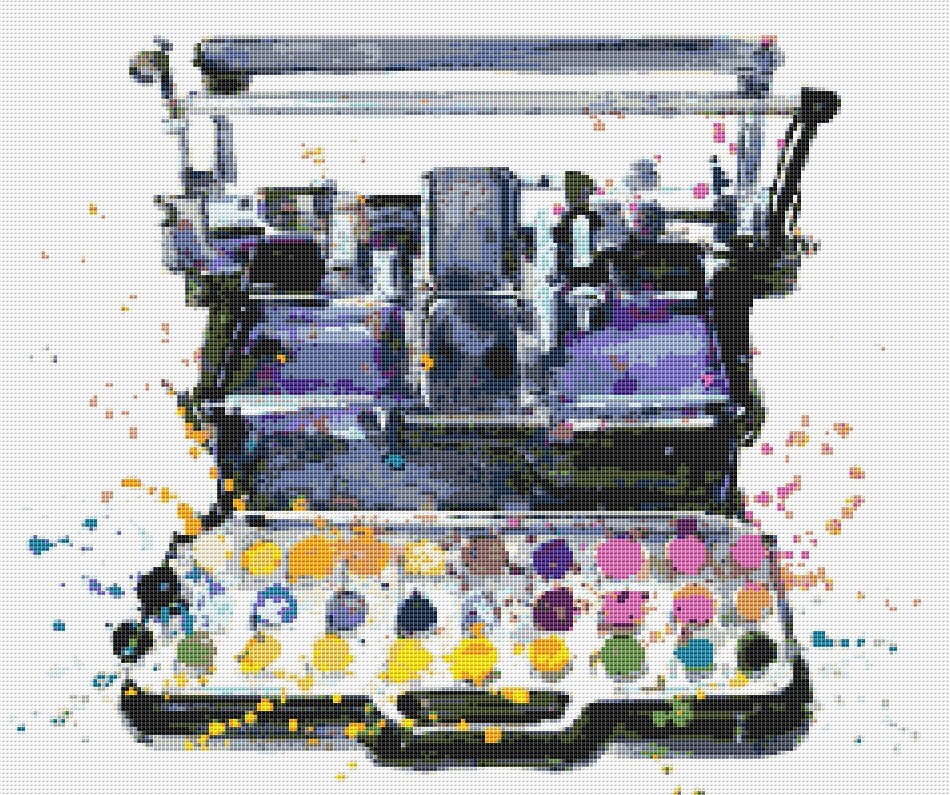 Typewriter Cross Stitch Pattern 1 Instant PDF Download - Etsy