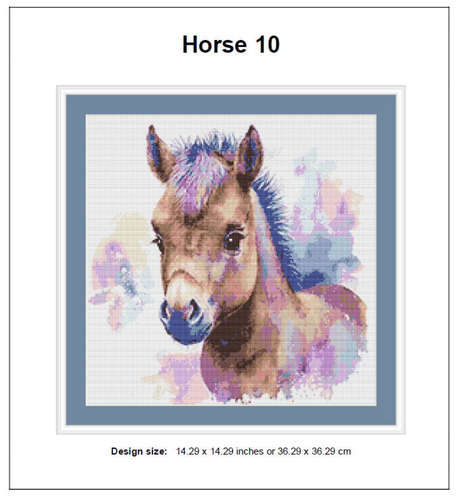 Horse Cross Stitch Pattern 10 Instant PDF Download Horse - Etsy