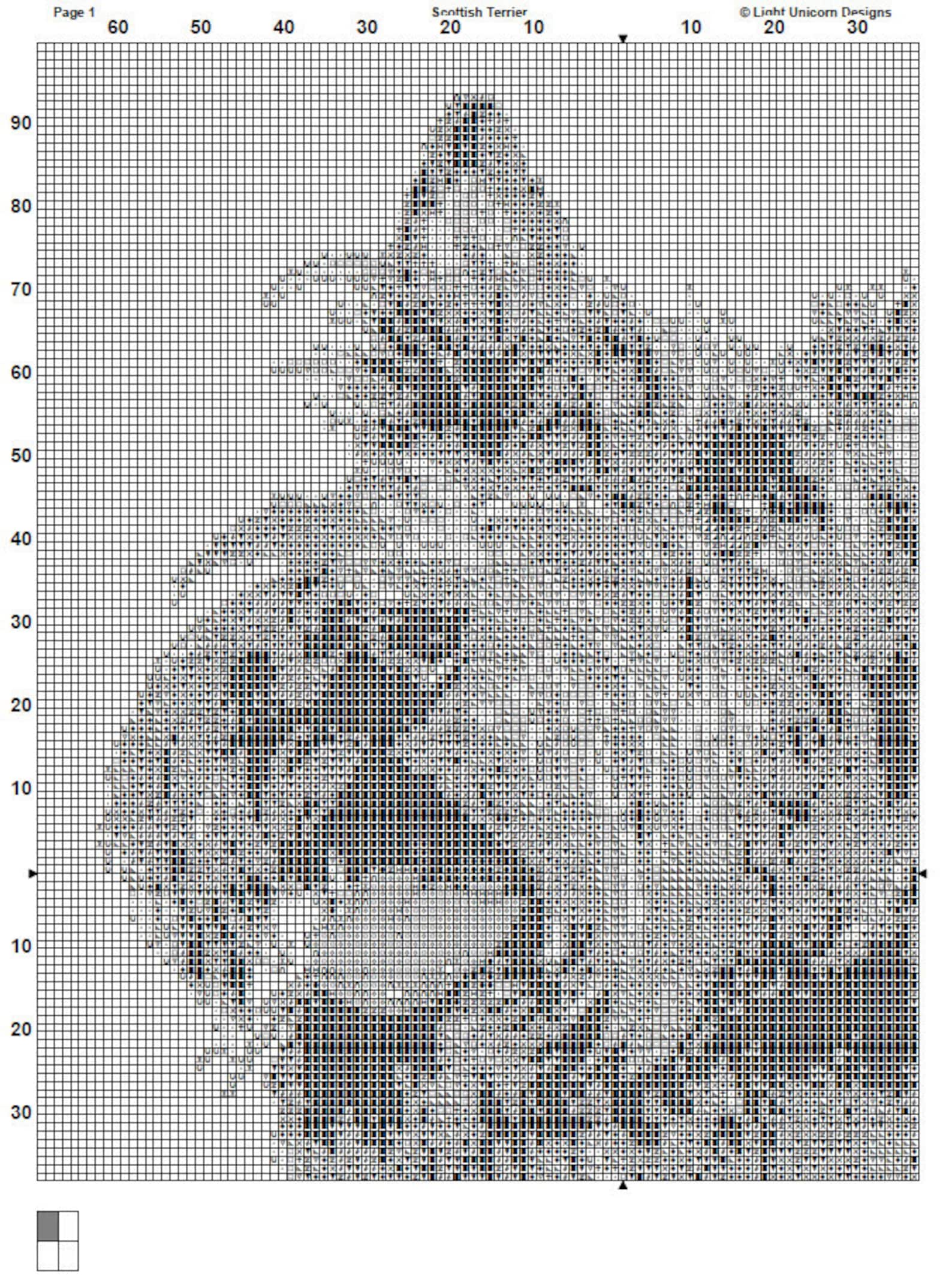 Scottish Terrier Cross Stitch Pattern 1 Instant PDF Download - Scottish ...