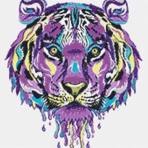 Tiger Cross Stitch Pattern 1 Instant PDF Download Tiger - Etsy