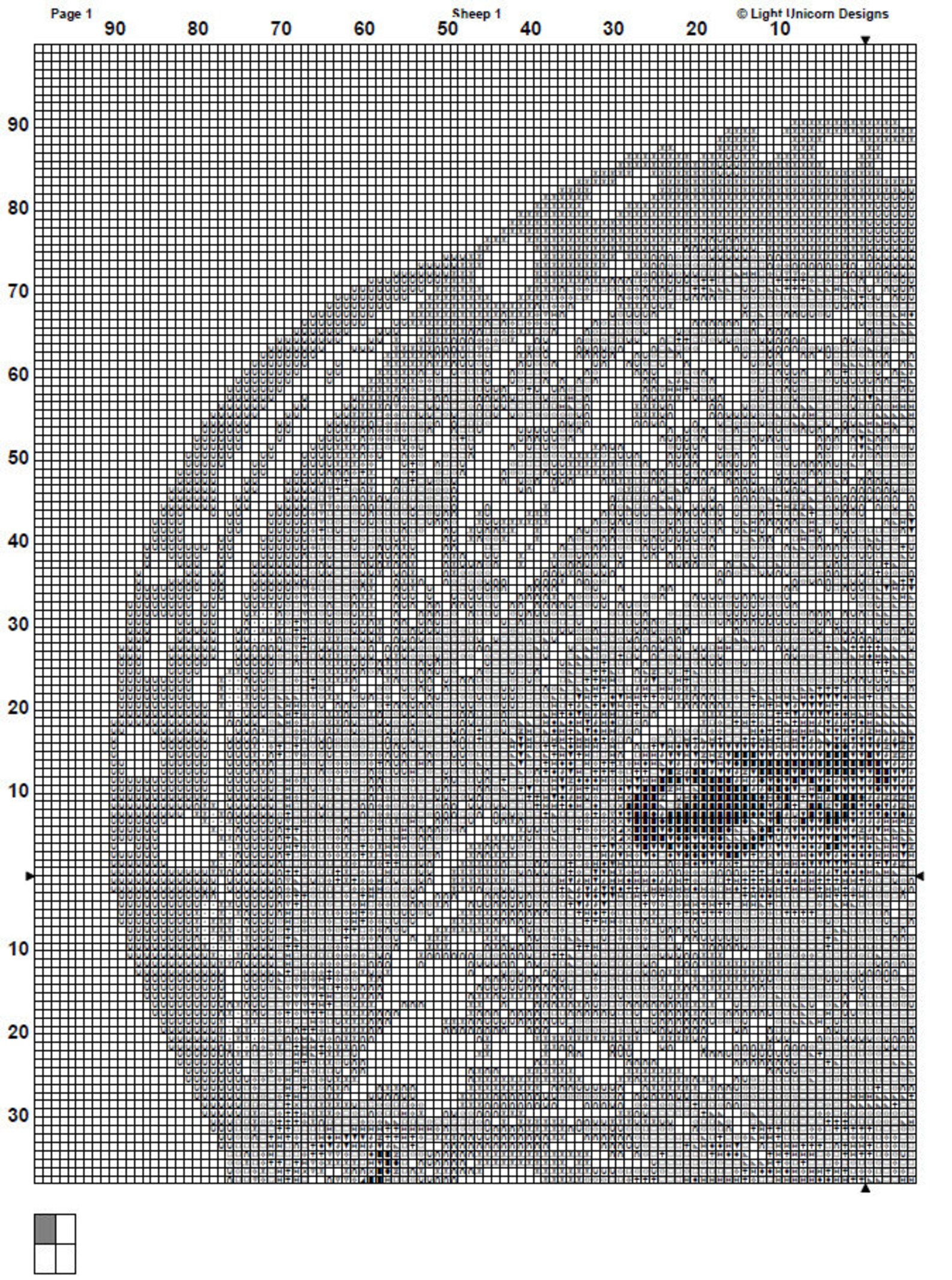 Sheep Cross Stitch Pattern 1 Instant Download Instant PDF Download ...