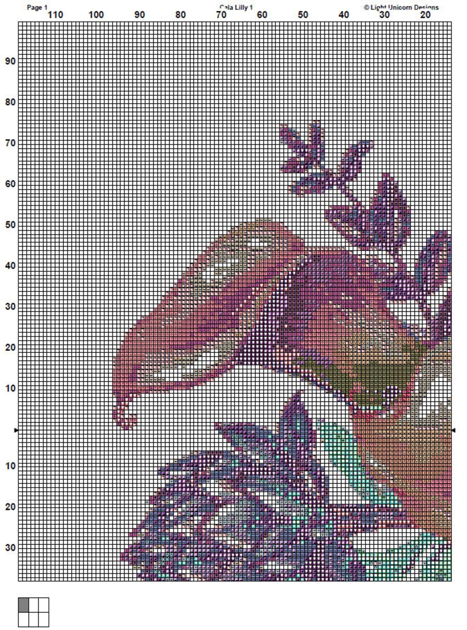 Calla Lily Cross Stitch Pattern 1 Instant PDF Download - Bouquet ...