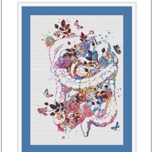 Anatomy Digestive System Cross Stitch Pattern 2 Instant PDF Download ...