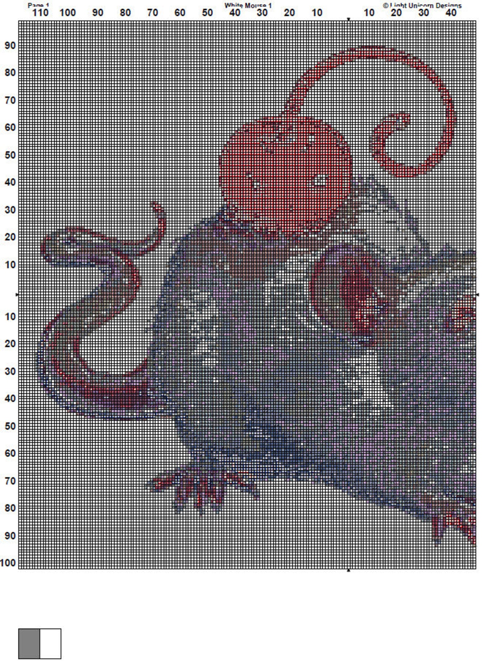 White Mouse Cross Stitch Pattern 1 Instant PDF Download Rat - Etsy