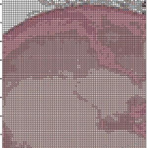 Pink Moon Cross Stitch Pattern Instant PDF Download Moon | Etsy