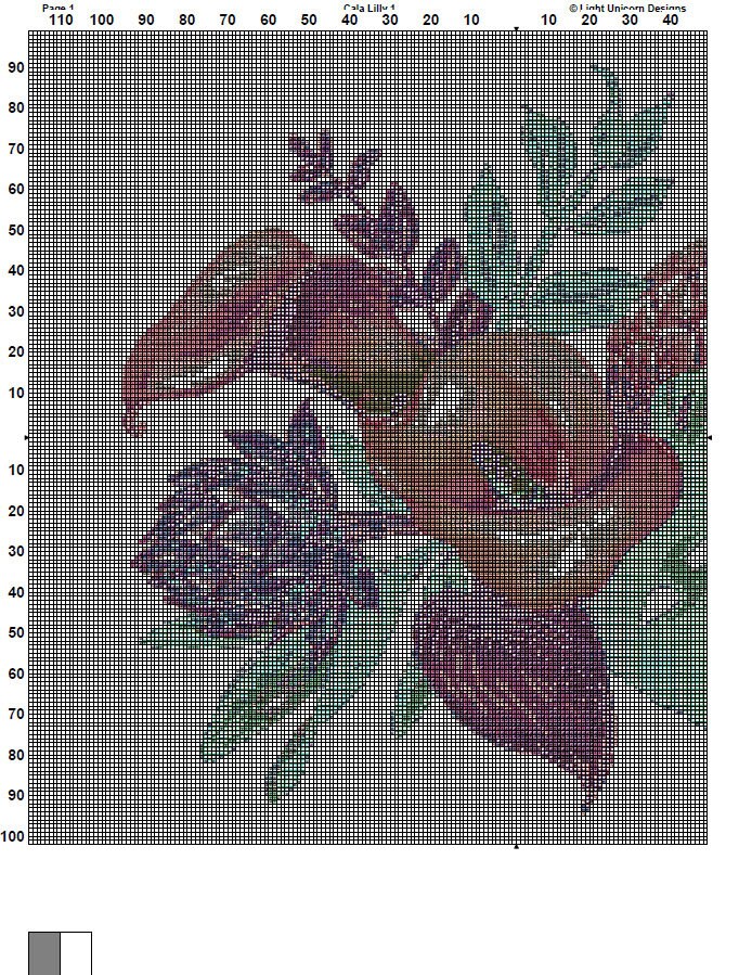 Calla Lily Cross Stitch Pattern 1 Instant PDF Download - Bouquet ...