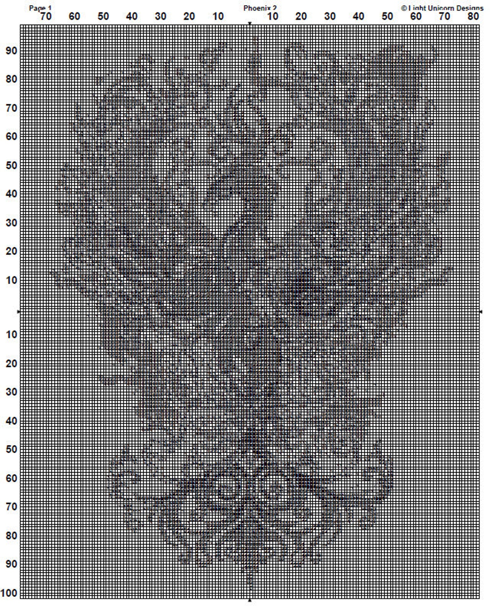 Phoenix Bird Cross Stitch Pattern 2 Instant PDF Download - Phoenix ...