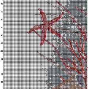 Coral Cross Stitch Pattern 2 Instant PDF Download - Nautilus Watercolor ...