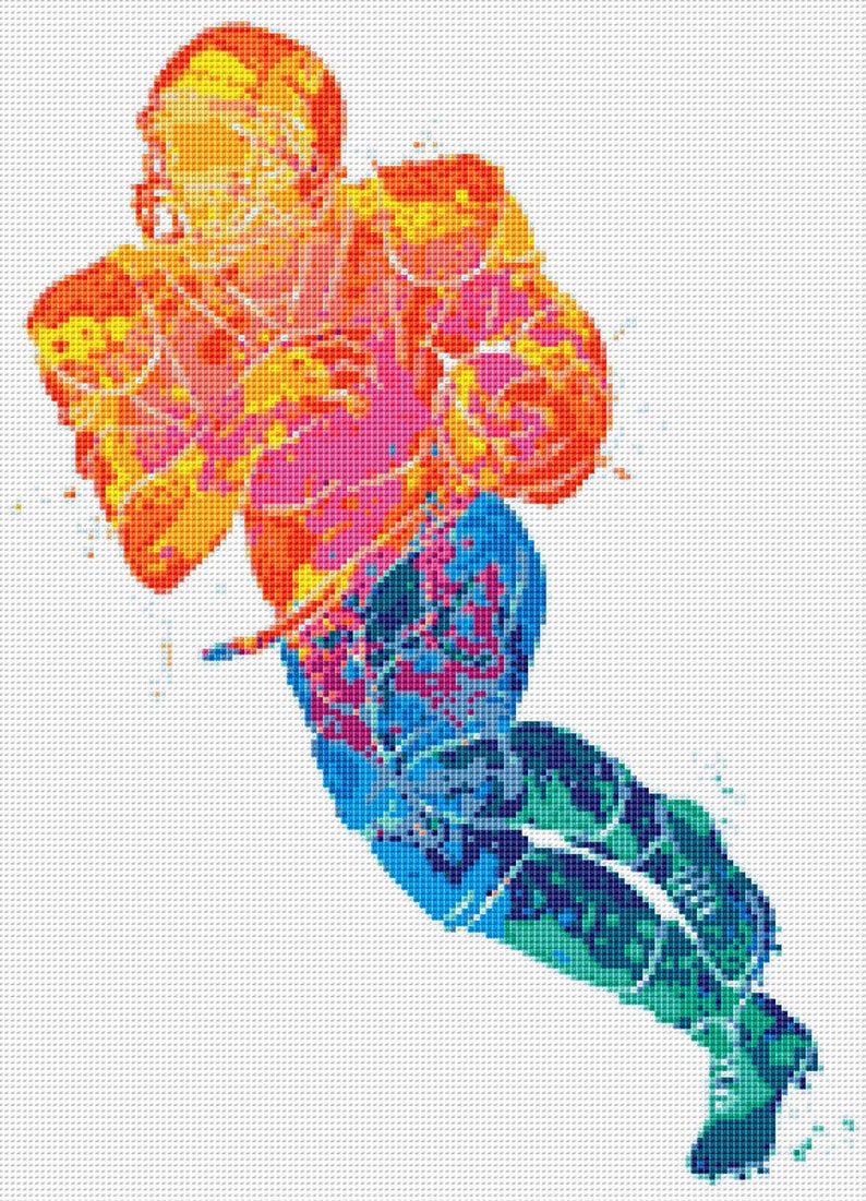 Football Player Cross Stitch Pattern 3 Instant Download - Etsy