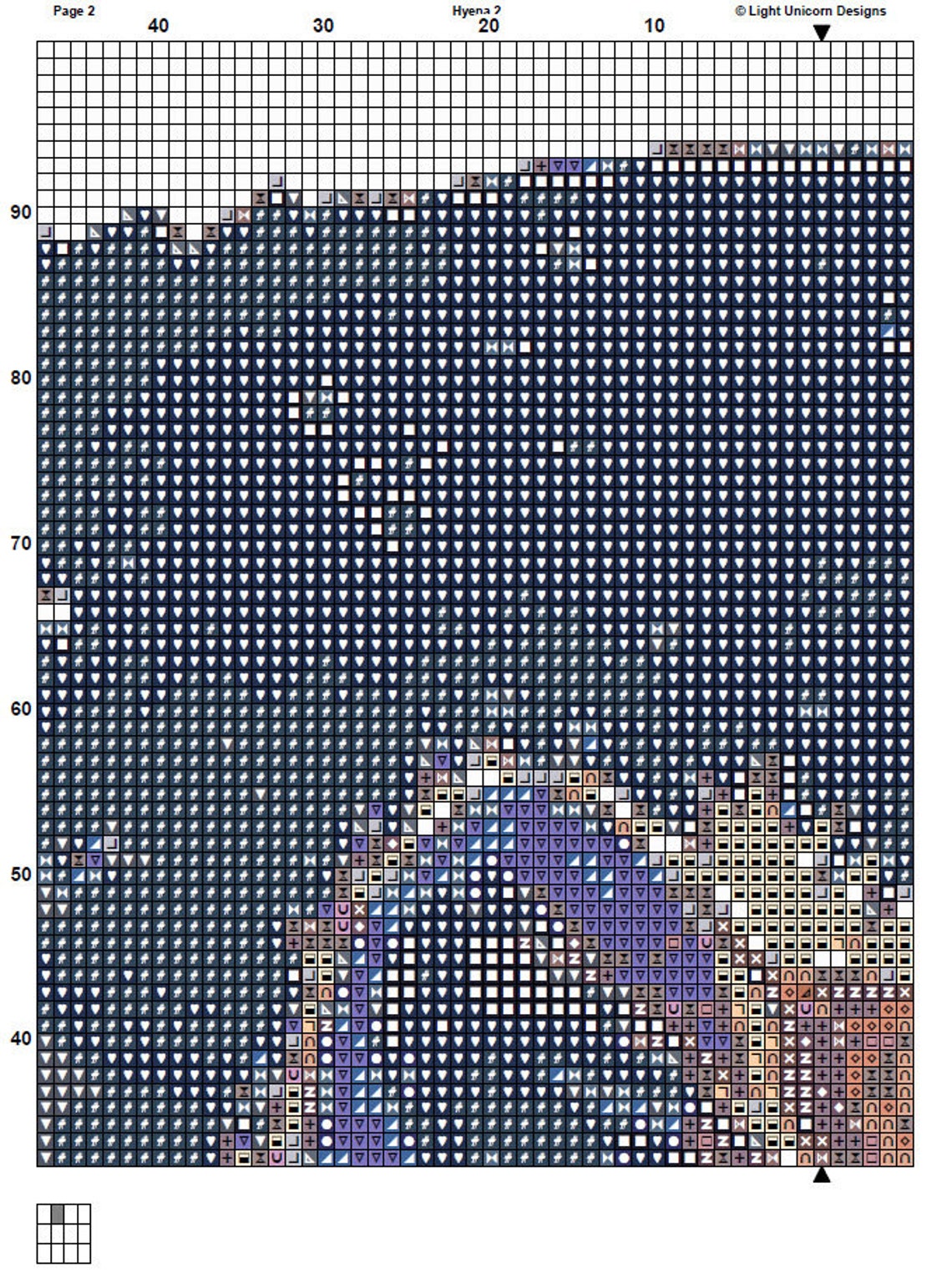 Hyena Cross Stitch Pattern 2 Instant PDF Download Baby Hyena - Etsy