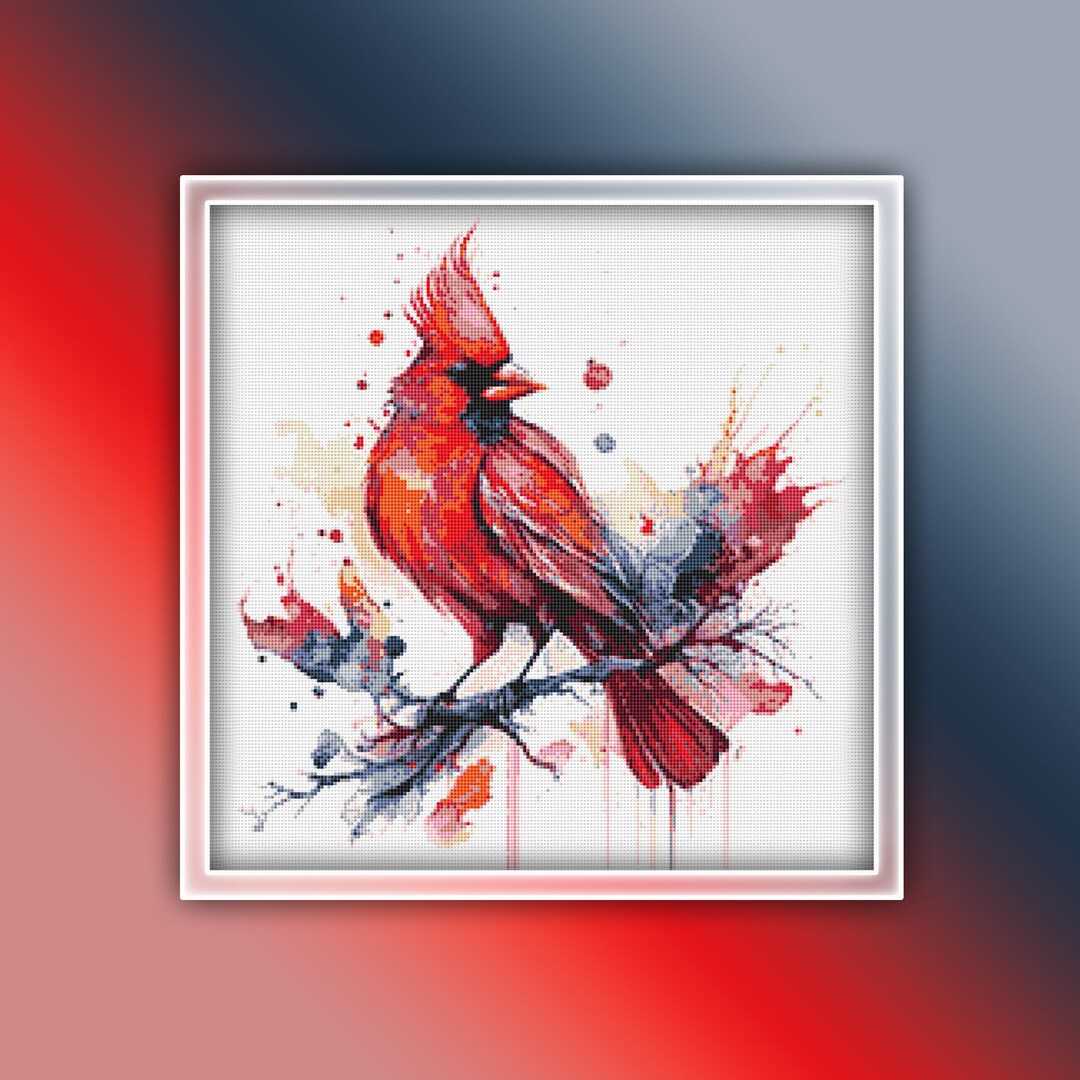 Cardinal Cross Stitch Pattern 5 Instant PDF Download - Cardinalidae ...